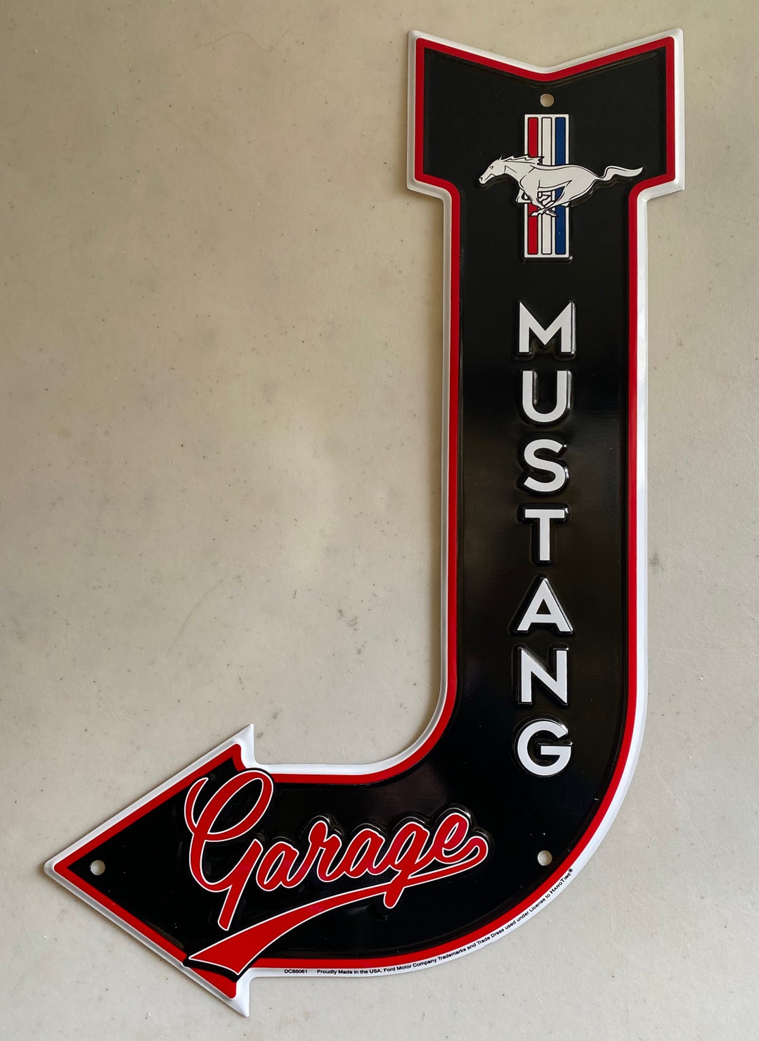 Ford Mustang Garage Bent Arrow Metal Sign - Man Cave Garage Art - Etsy