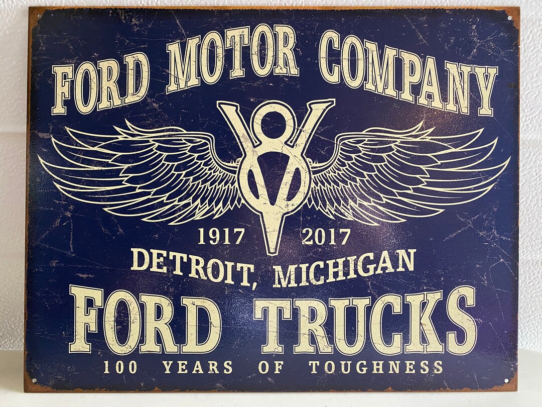 Ford Trucks Sign - Garage Vintage Tin Sign - Man Cave Garage Art - Etsy