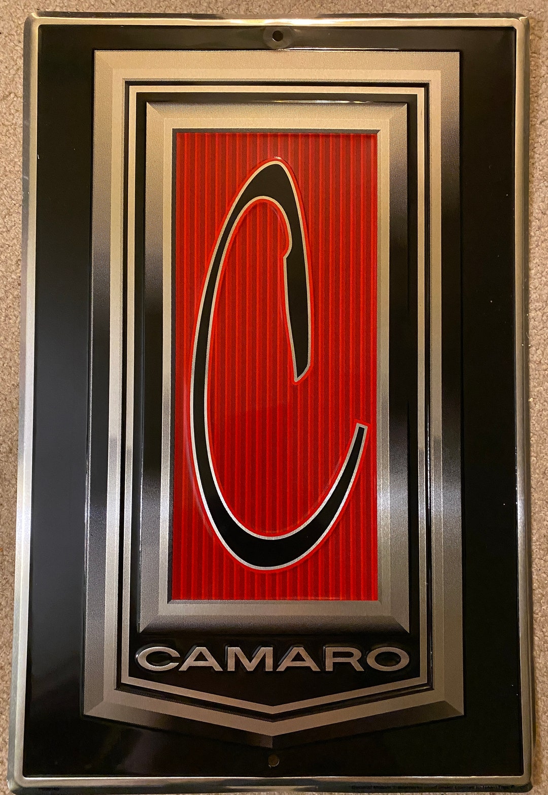 12.5” X 18” Retro Chevrolet Camaro Vintage Tin Sign - Man Cave Garage ...