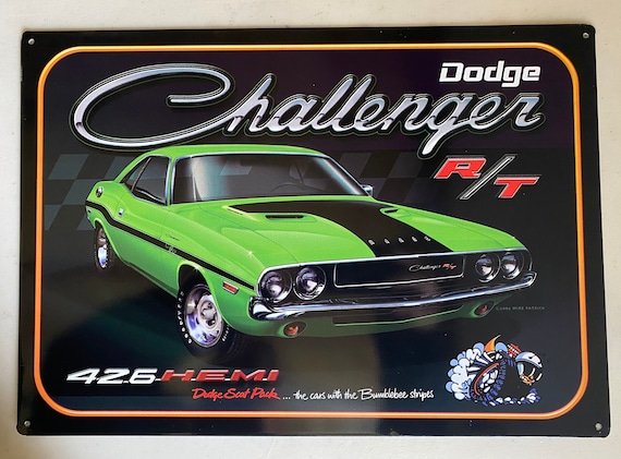 Dodge Challenger Vintage Mopar Sign Man Cave Garage Art - Etsy