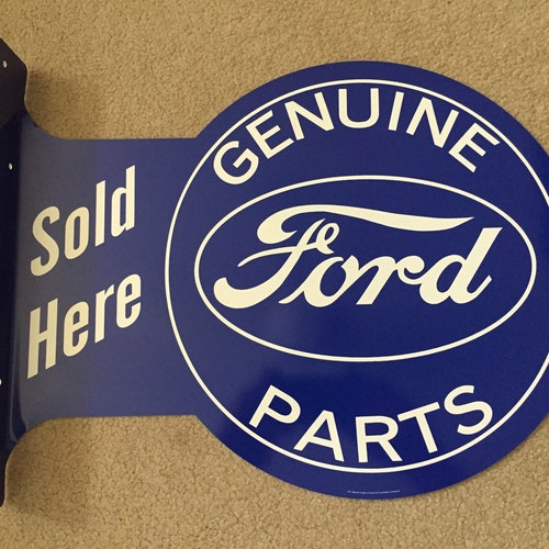 Flange-type Genuine Ford Parts Sign Garage Vintage Tin Sign - Etsy