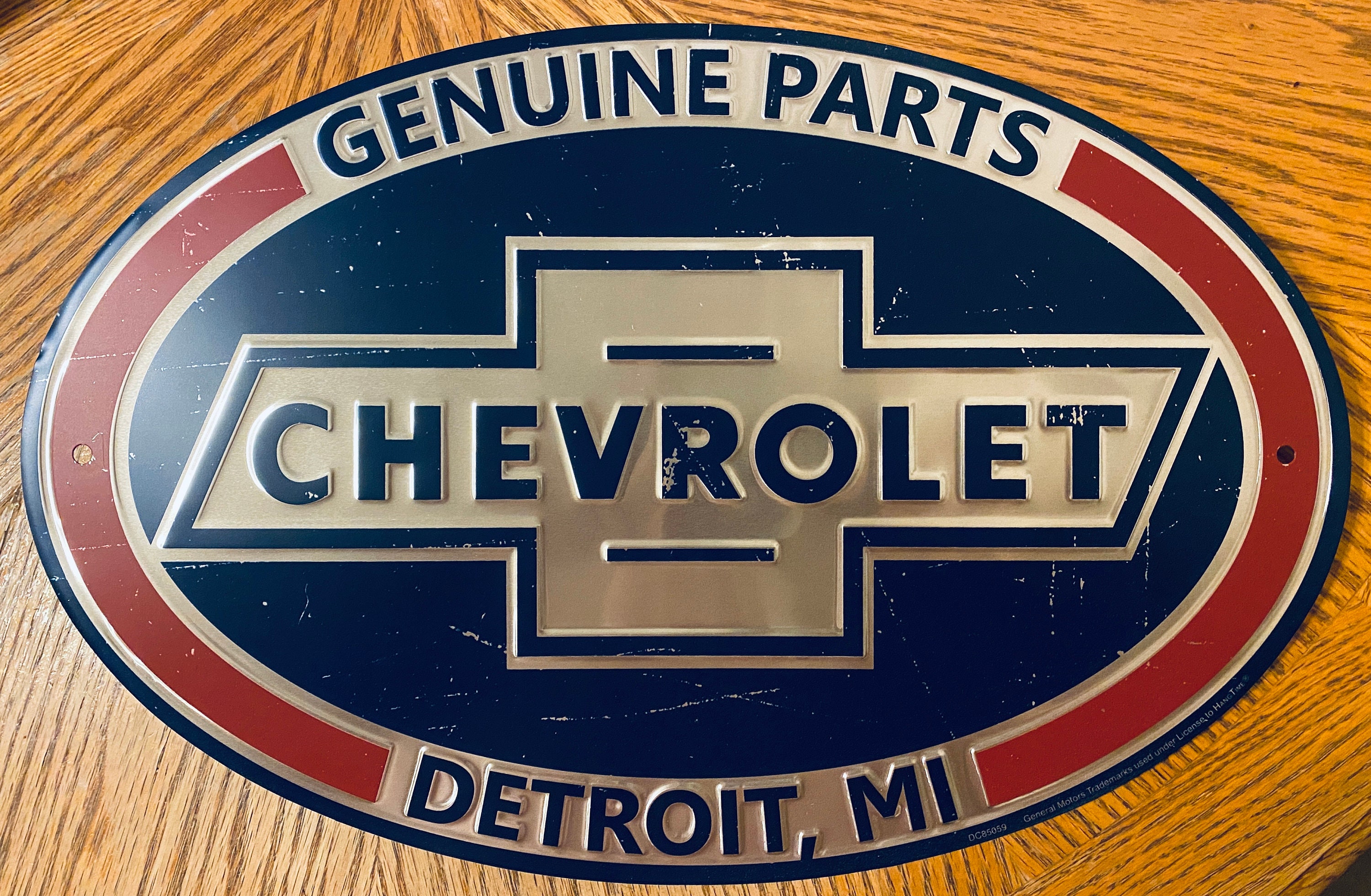 Chevrolet Genuine Parts Oval Vintage Tin Signs Man Cave Garage Art - Etsy
