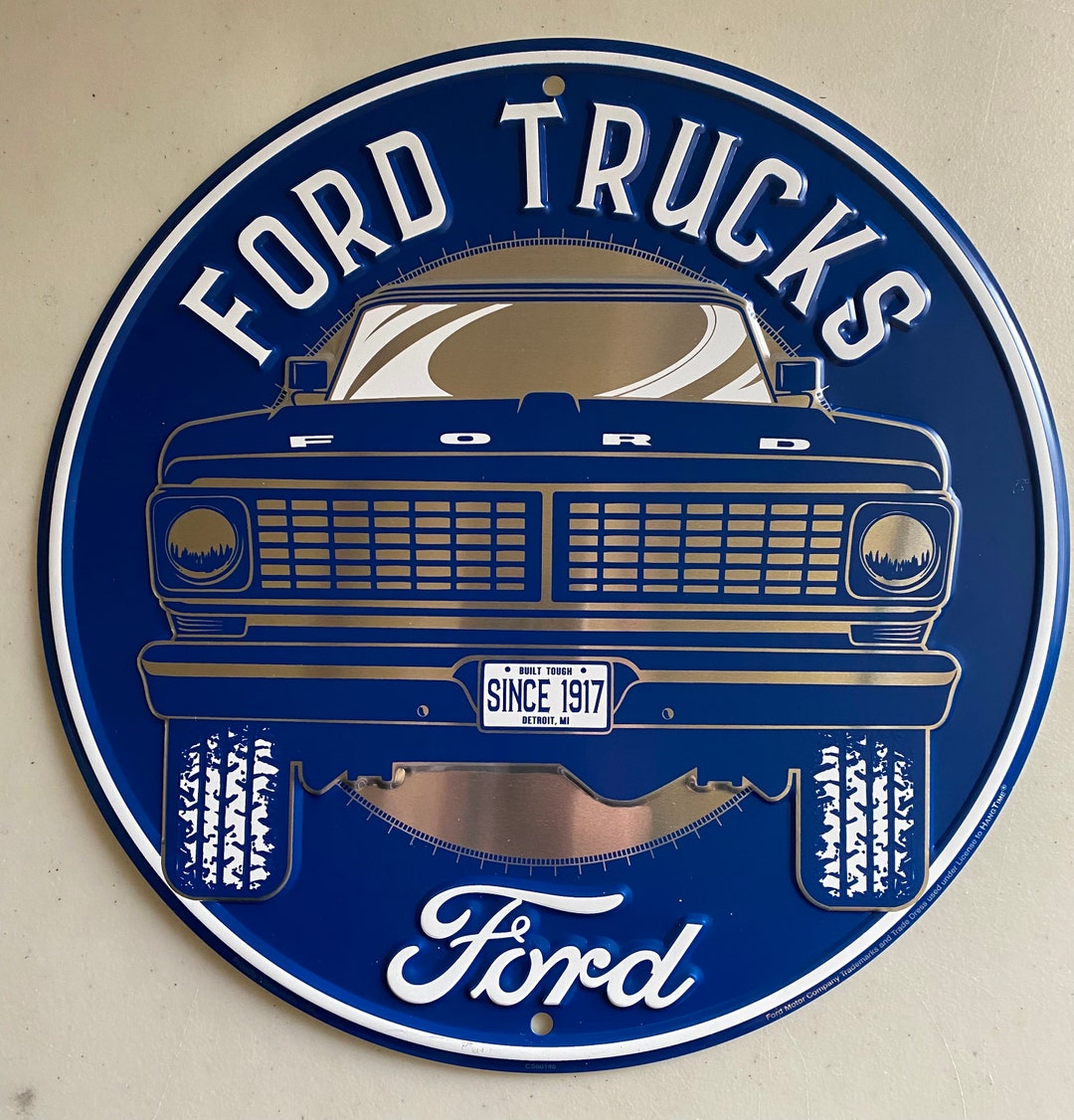 12" Ford Truck Vintage Tin Sign - Man Cave Garage Art - Etsy