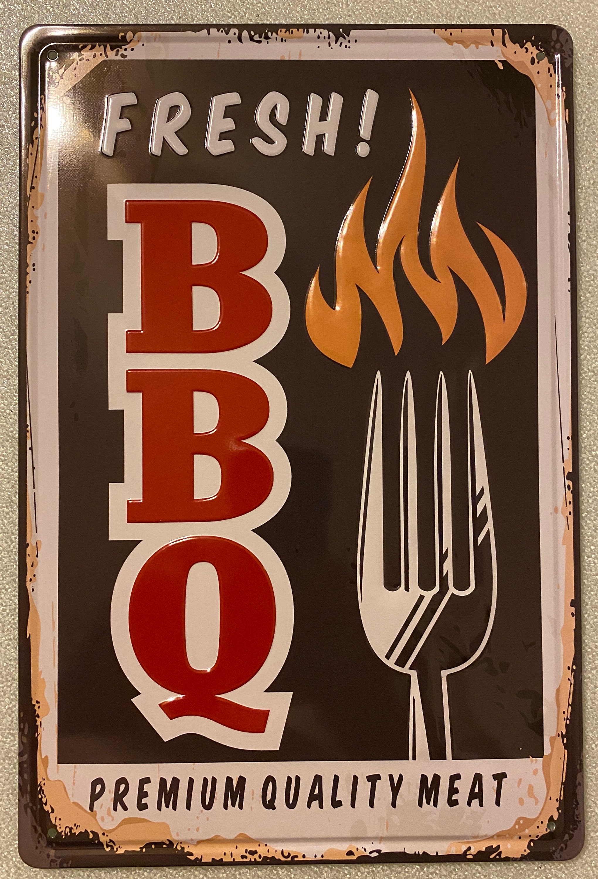 Fresh BBQ Premium Meat Embossed Retro Sign Vintage Tin Sign - Etsy