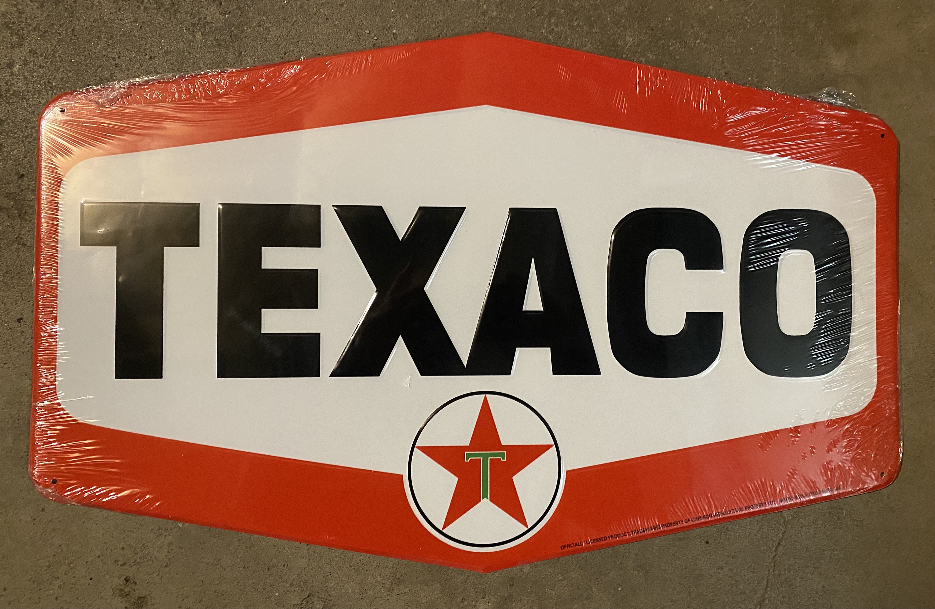 Large 23.5 Hexagon Texaco Embossed Metal Sign Vintage Tin - Etsy