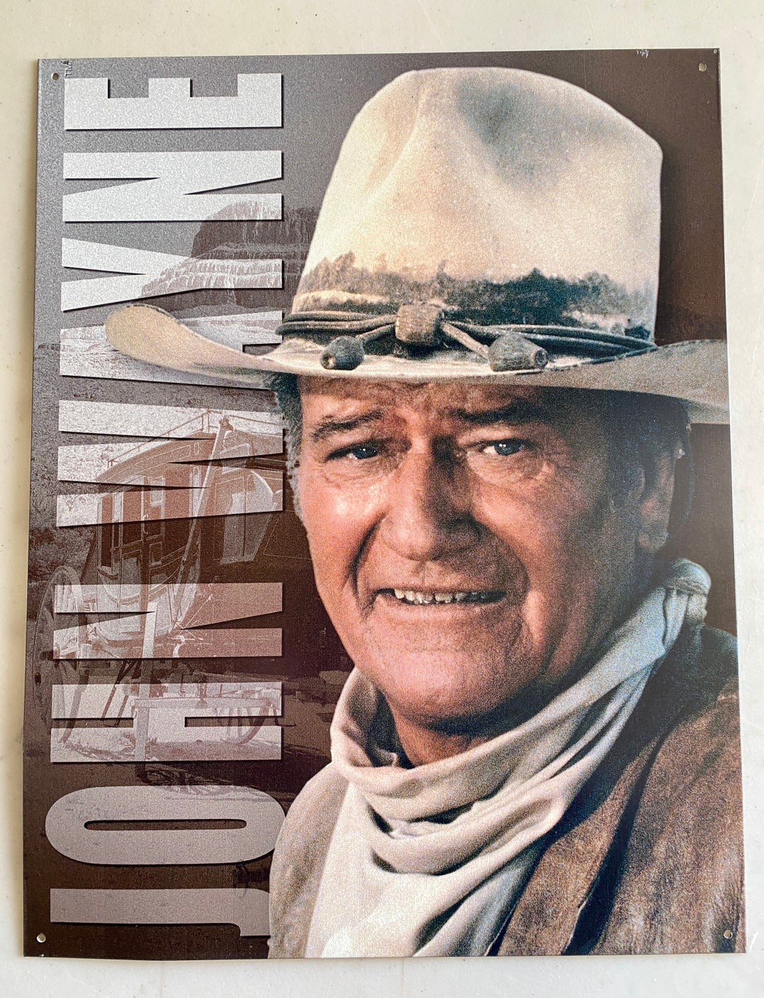 John Wayne - Vintage Tin Sign - Man Cave Garage Art - Etsy