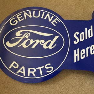 Flange-type Genuine Ford Parts Sign - Garage Vintage Tin Sign - Man ...