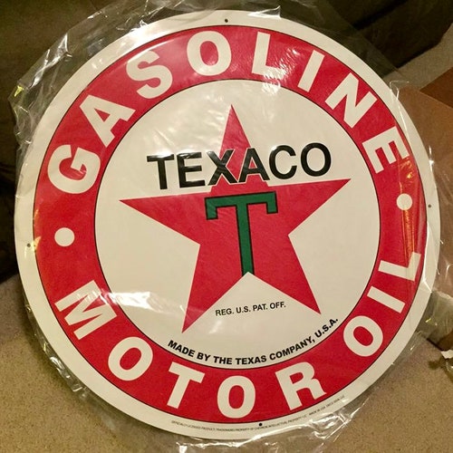 Huge 24 Embossed Texaco Metal Sign Vintage Garage Man Cave - Etsy