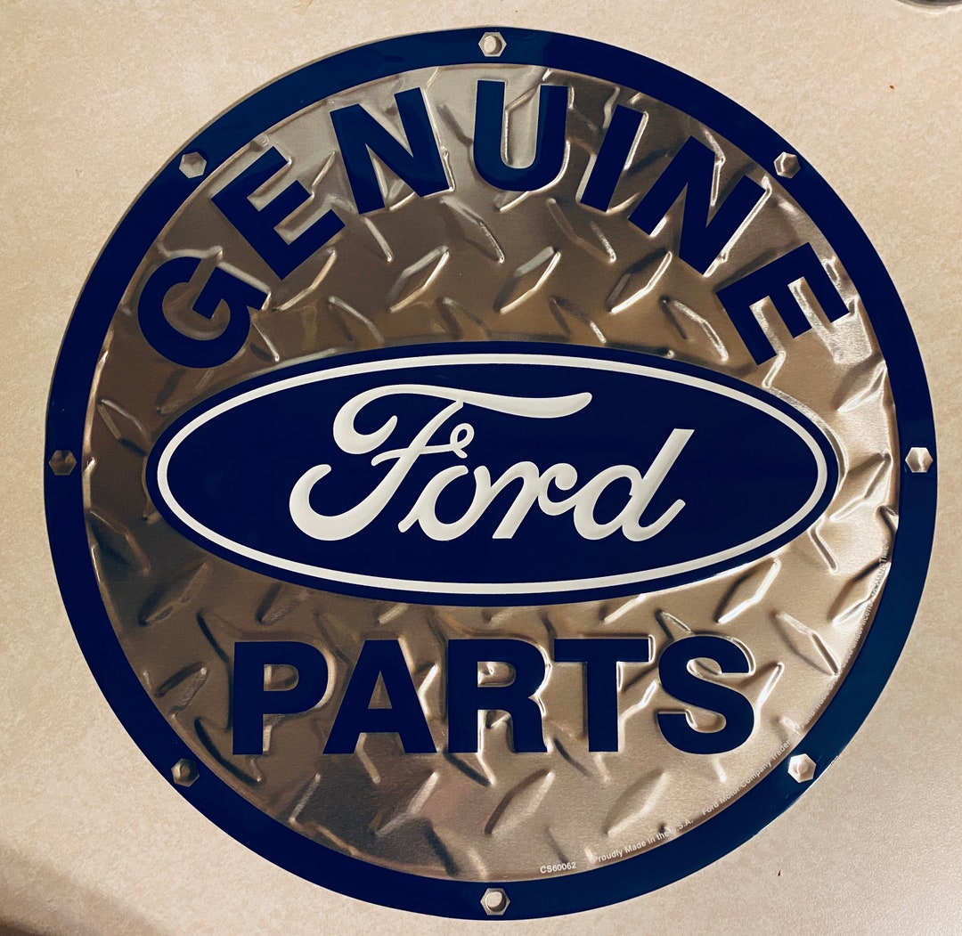 12” Genuine Ford Parts Checkered Tin Sign - Man Cave Garage Art - Etsy