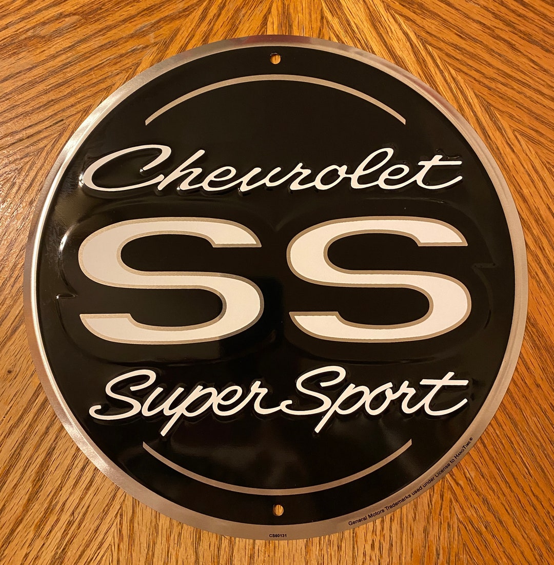 12” Chevrolet SS Super Sport Sign - Vintage Metal Garage Sign Man Cave ...