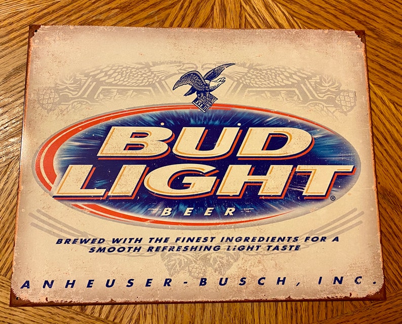 Bud Light Vintage Tin Sign Man Cave Garage Art - Etsy
