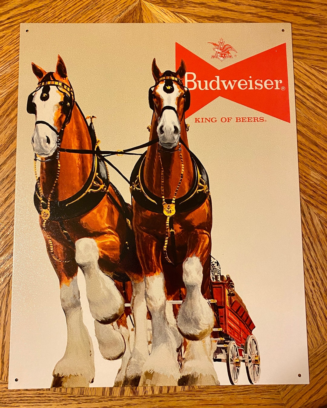 Budweiser King of Beer Horses Vintage Tin Sign Man Cave Garage Art - Etsy