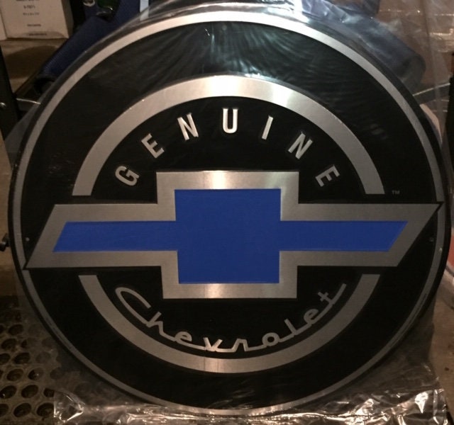 Huge 24 Genuine Chevrolet Chevy Sign Garage Vintage Tin - Etsy