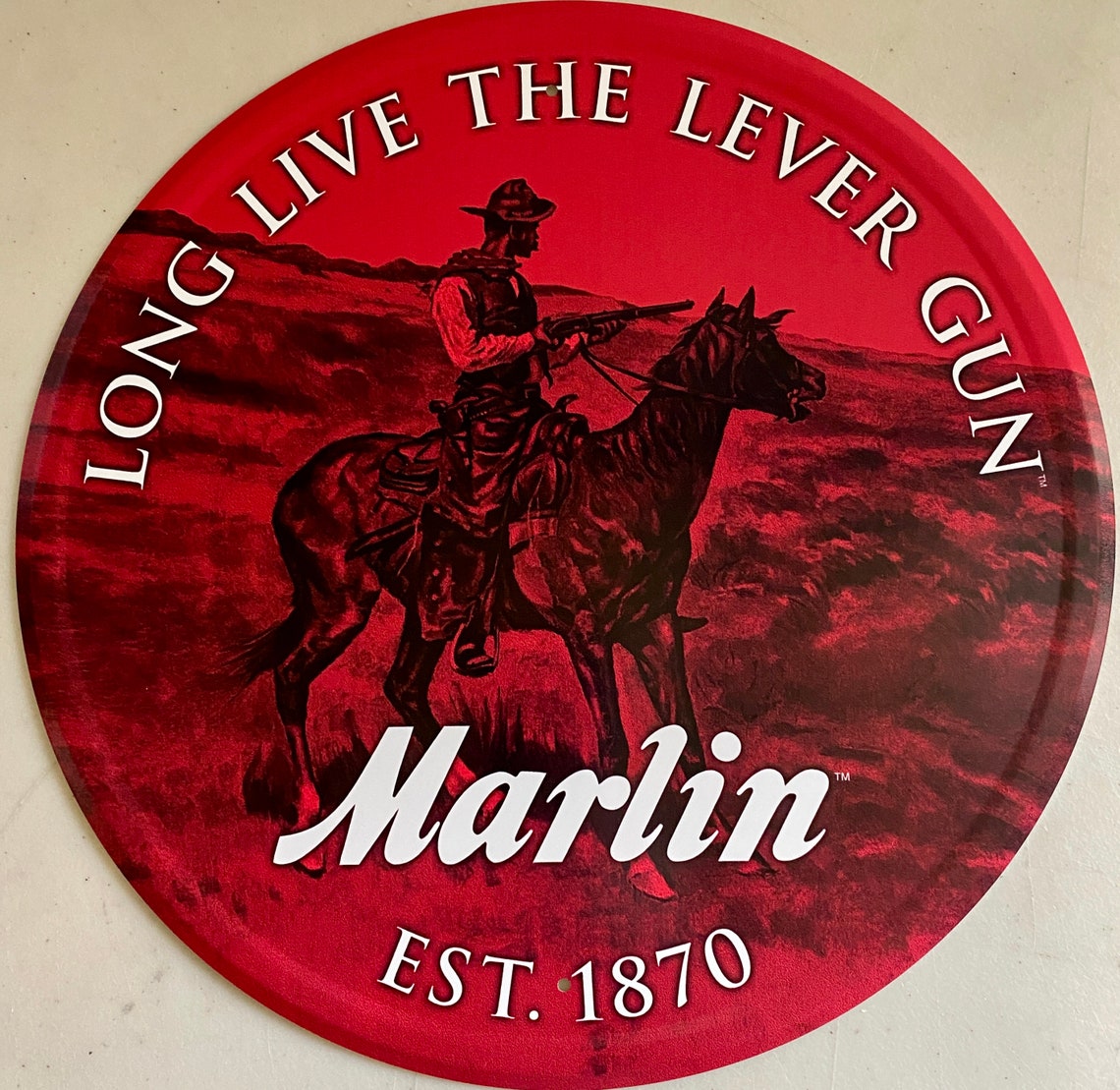 12" Marlin Guns Est. 1870 - Vintage Tin Sign - Man Cave Garage Art - Etsy