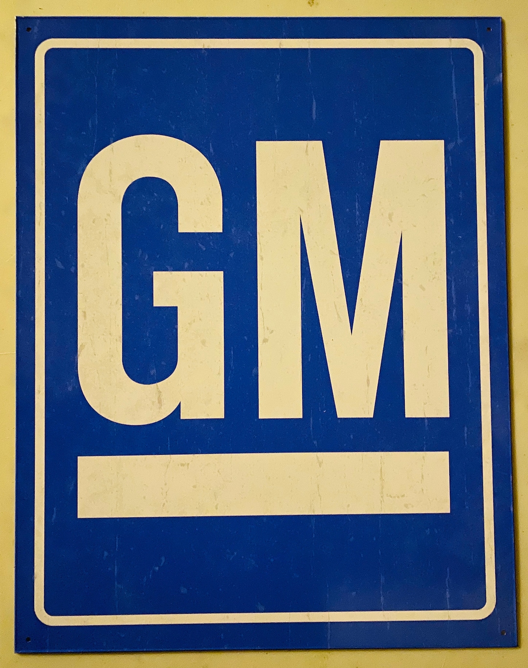 GM Logo General Motors - Vintage Tin Sign - Man Cave Garage Art - Etsy