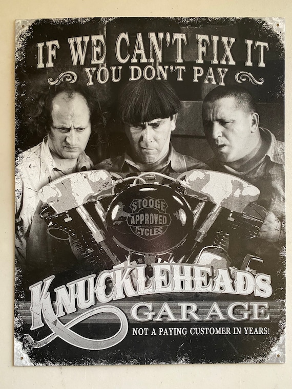 3 Stooges Knuckleheads Garage Vintage Tin Sign Man Cave - Etsy