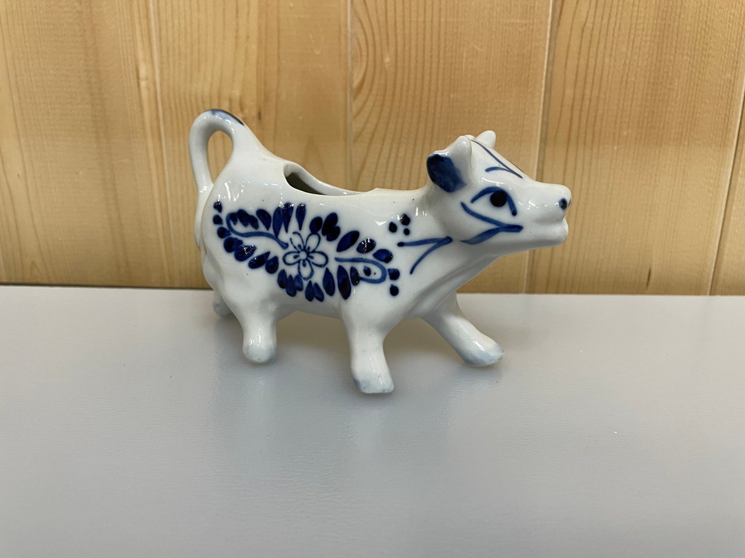 Vintage Delft Blue Cow Creamer, Creamer Cow, Collectible Delft Blue ...