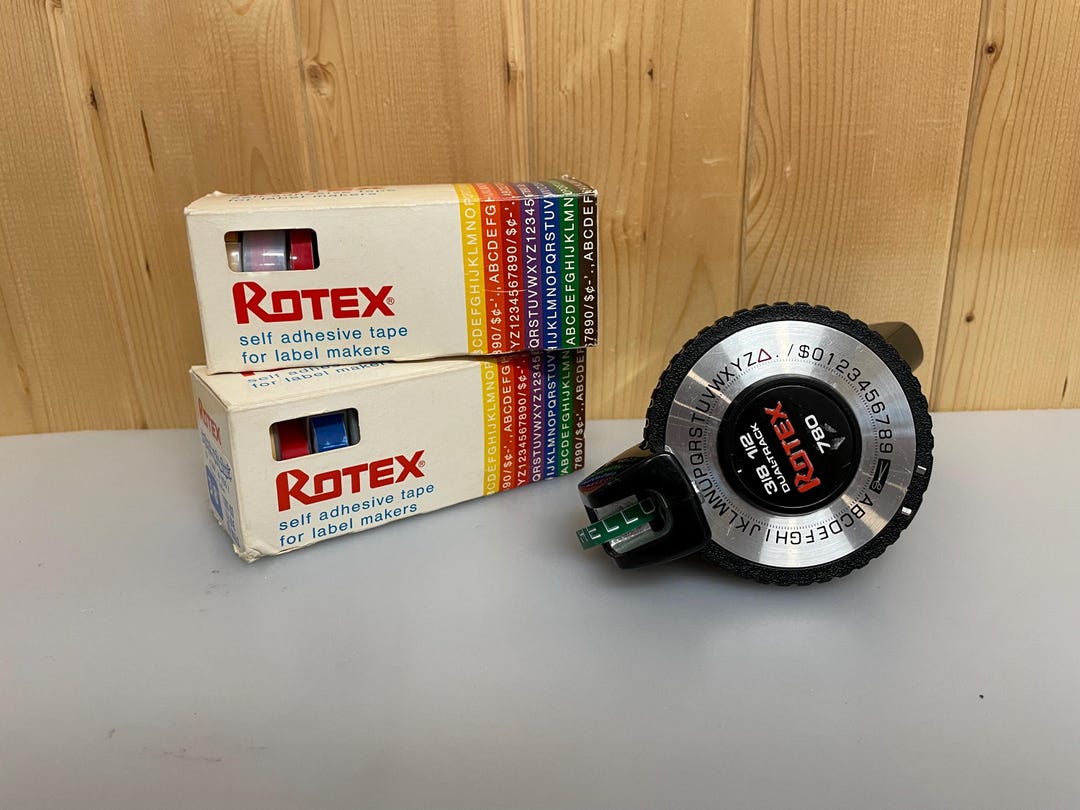 Vintage Avery Rotex 780 Dual Track Embossing Label Maker With 2 Boxes ...