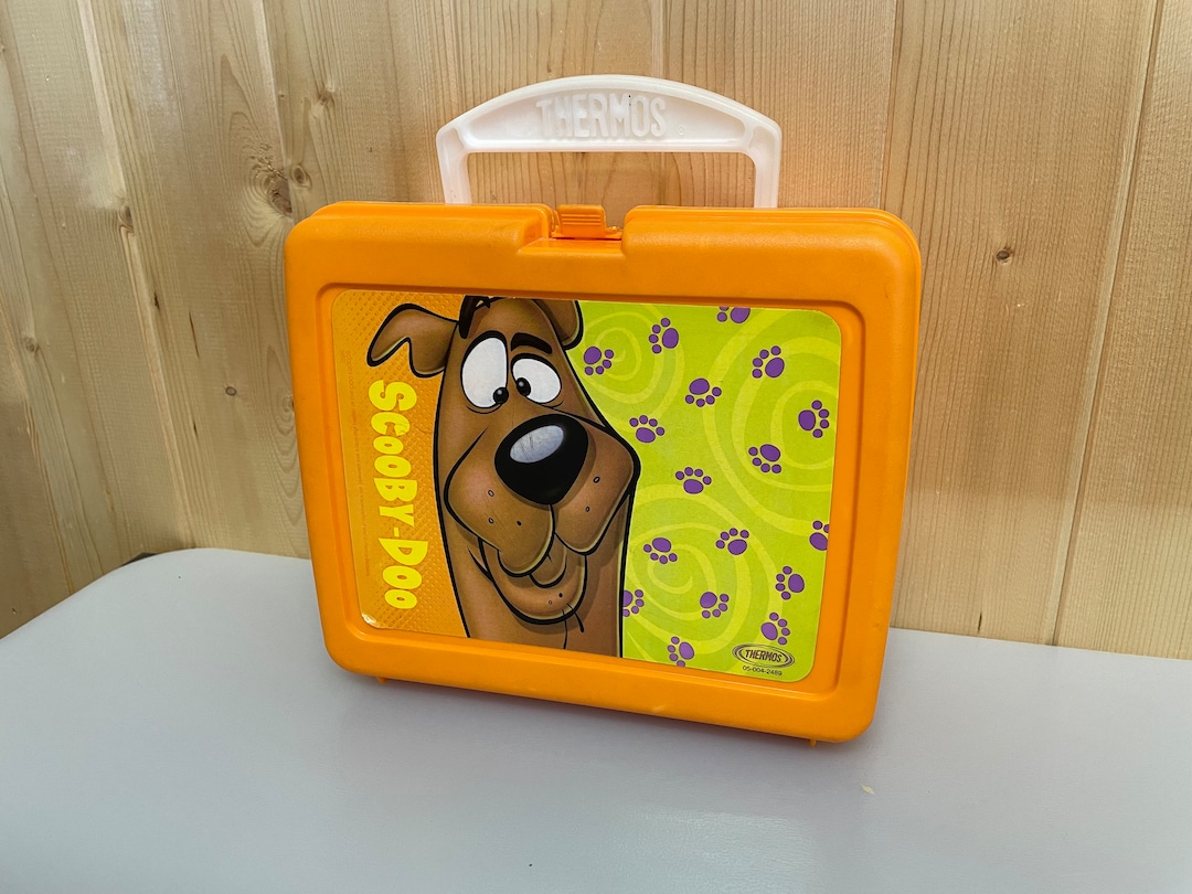 Vintage Scooby-doo Lunch Box, Orange Plastic Character Children's Lunch ... Vintage Scooby-doo Lunch Box, Orange Plastic Character Children's Lunch ...