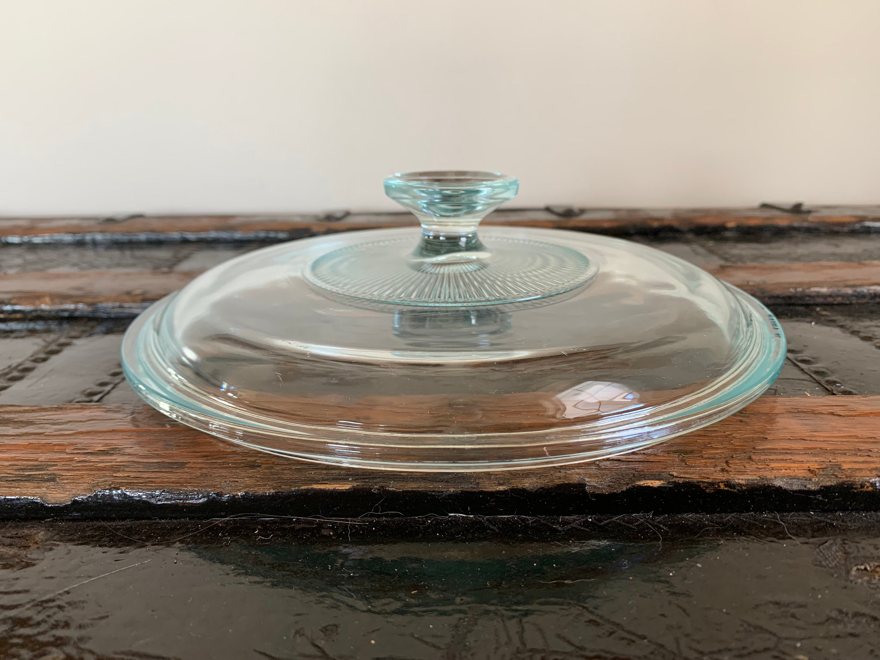 Vintage PYREX Round Lid Clear Blue Aqua Tinted Lid G1C | Etsy