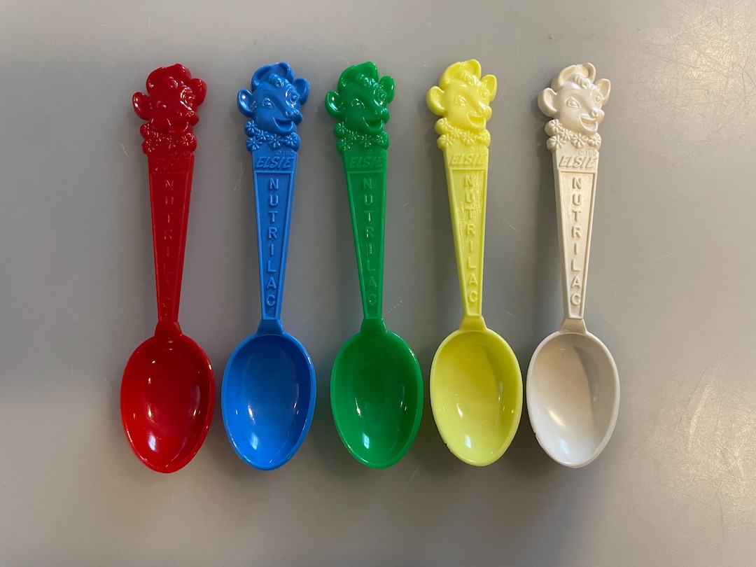 Vintage Borden Elsie Cow Plastic Spoons: Colorful Dairy Memorabilia - Etsy