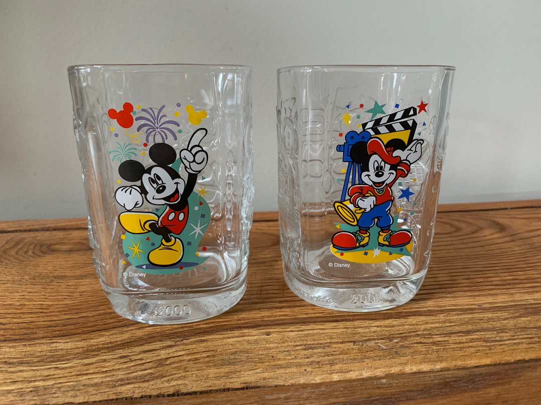 Vintage Walt Disney Glasses, Magic Kingdom and Disney Studio Mickey ...