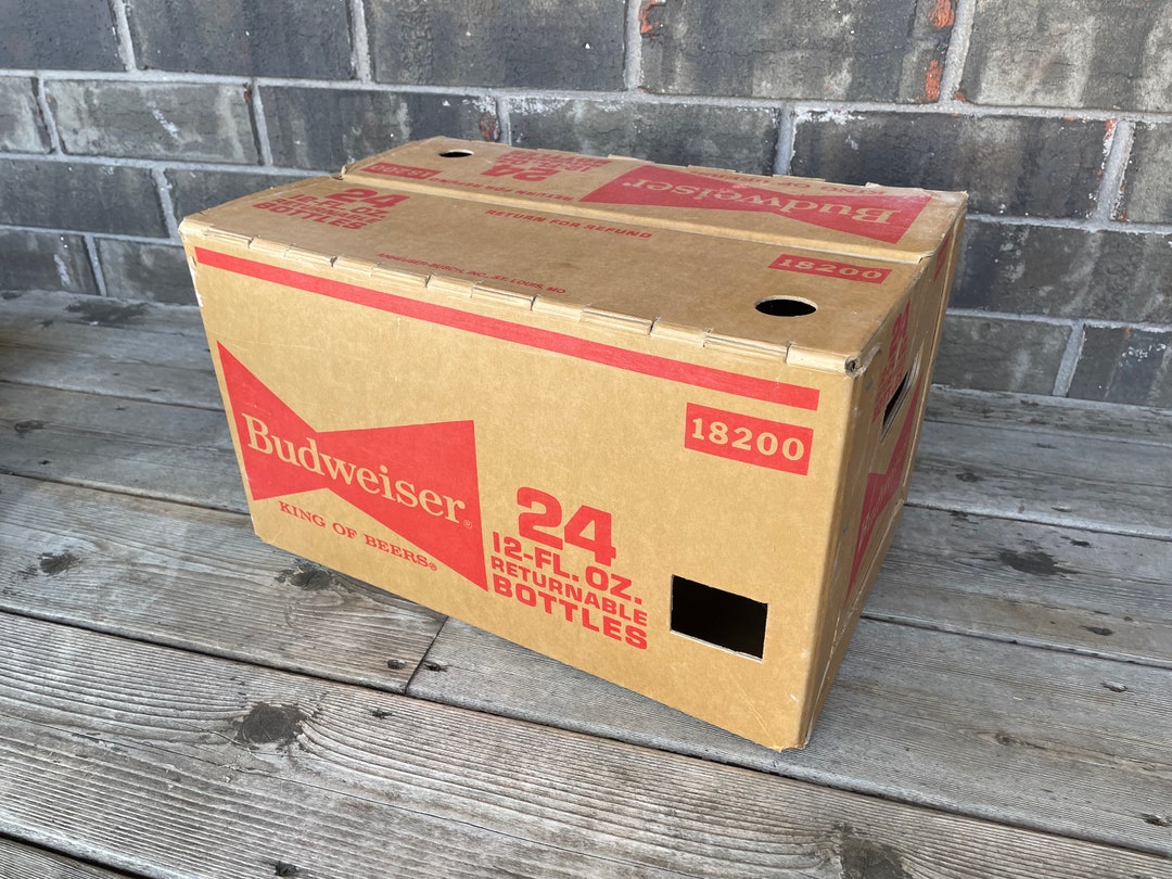Vintage Budweiser Beer Box: Waxed Cardboard Brewery Advertising - Etsy