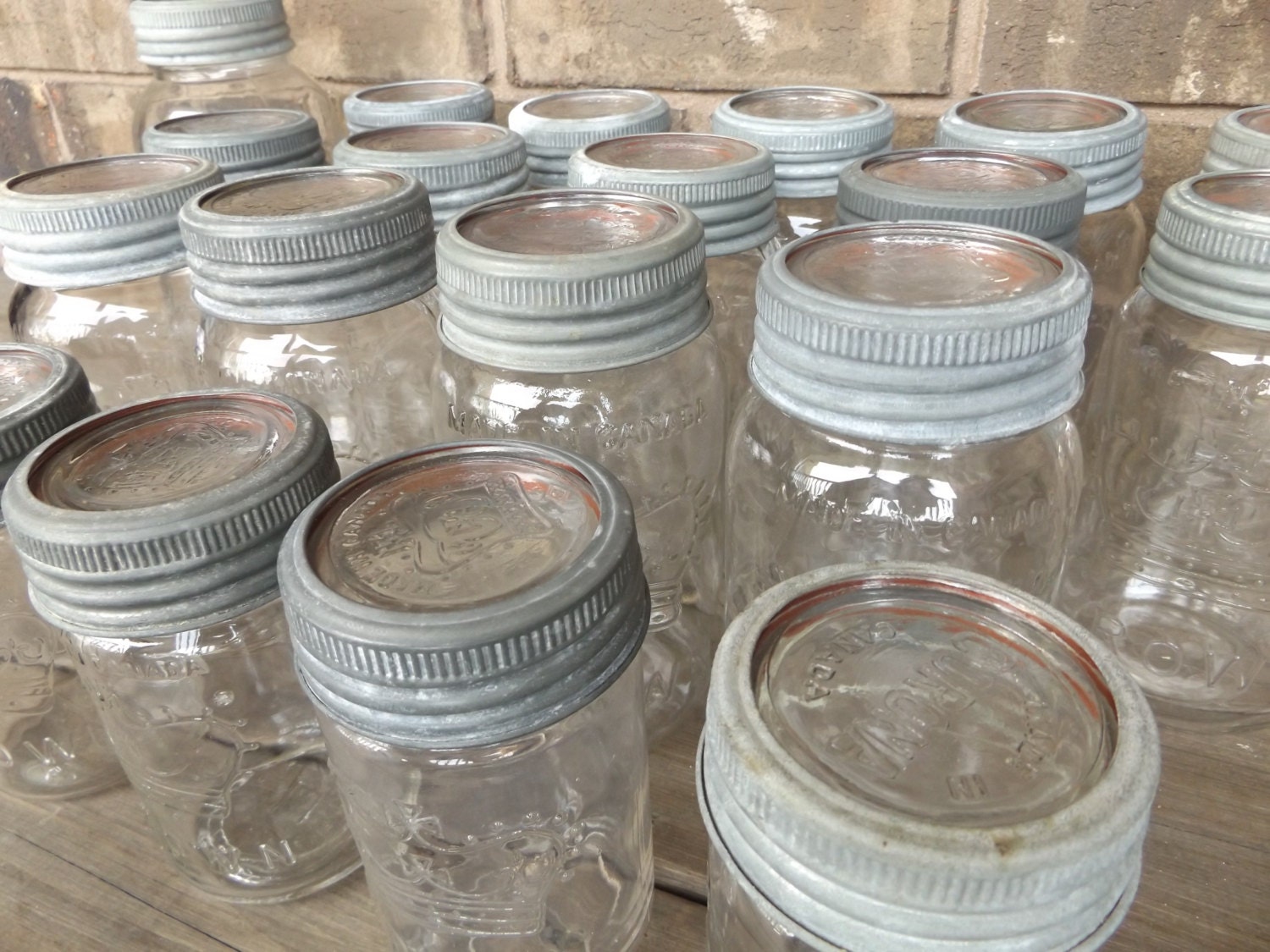 Vintage Clear Crown Jars Crown Pints or Quart Jars Set of - Etsy
