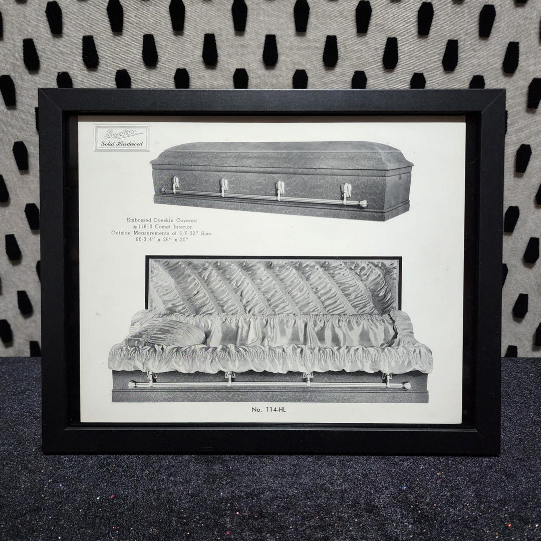 New Old Stock, Salesman Sampler Advertisement for Boyertown Caskets ...