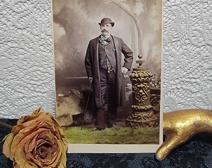 Rare Colorized Victorian Era, Cabinet Card of a Dapper Gentleman ...