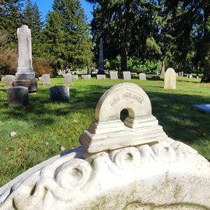 3D Printed Resin Grave Marker! A Duplicate of a Real Life Gravemarker. OUR CHILDREN With Roses ...