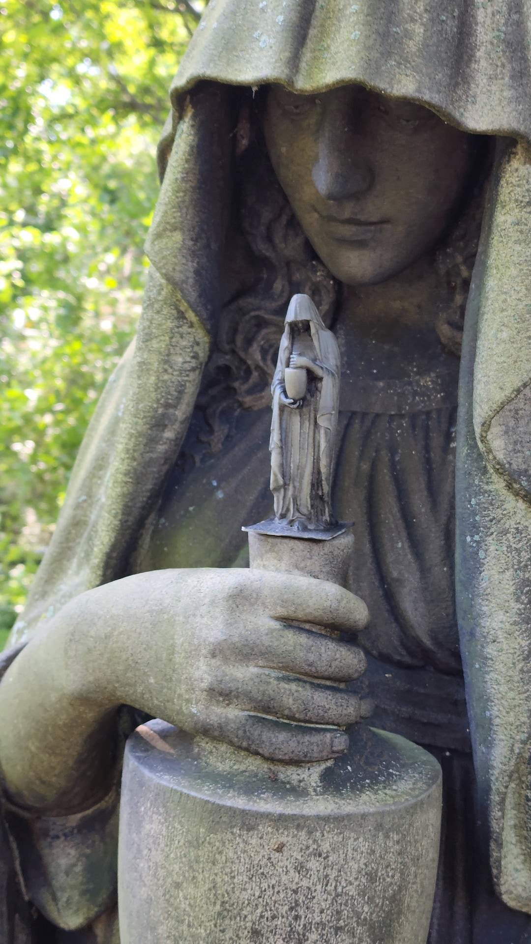 3D Printed Replica Grave Marker Monument. Shrouded Weeping Statue ...