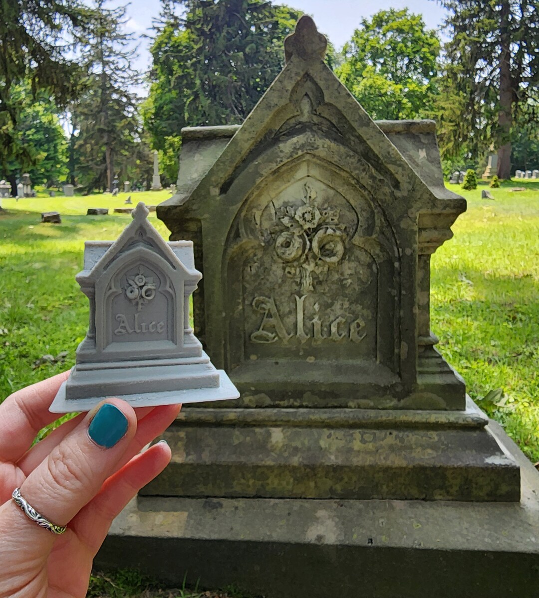 3D Printed Resin Grave Marker A Duplicate of a Real Life Headstone. A Gothic Beauty. Alice ...