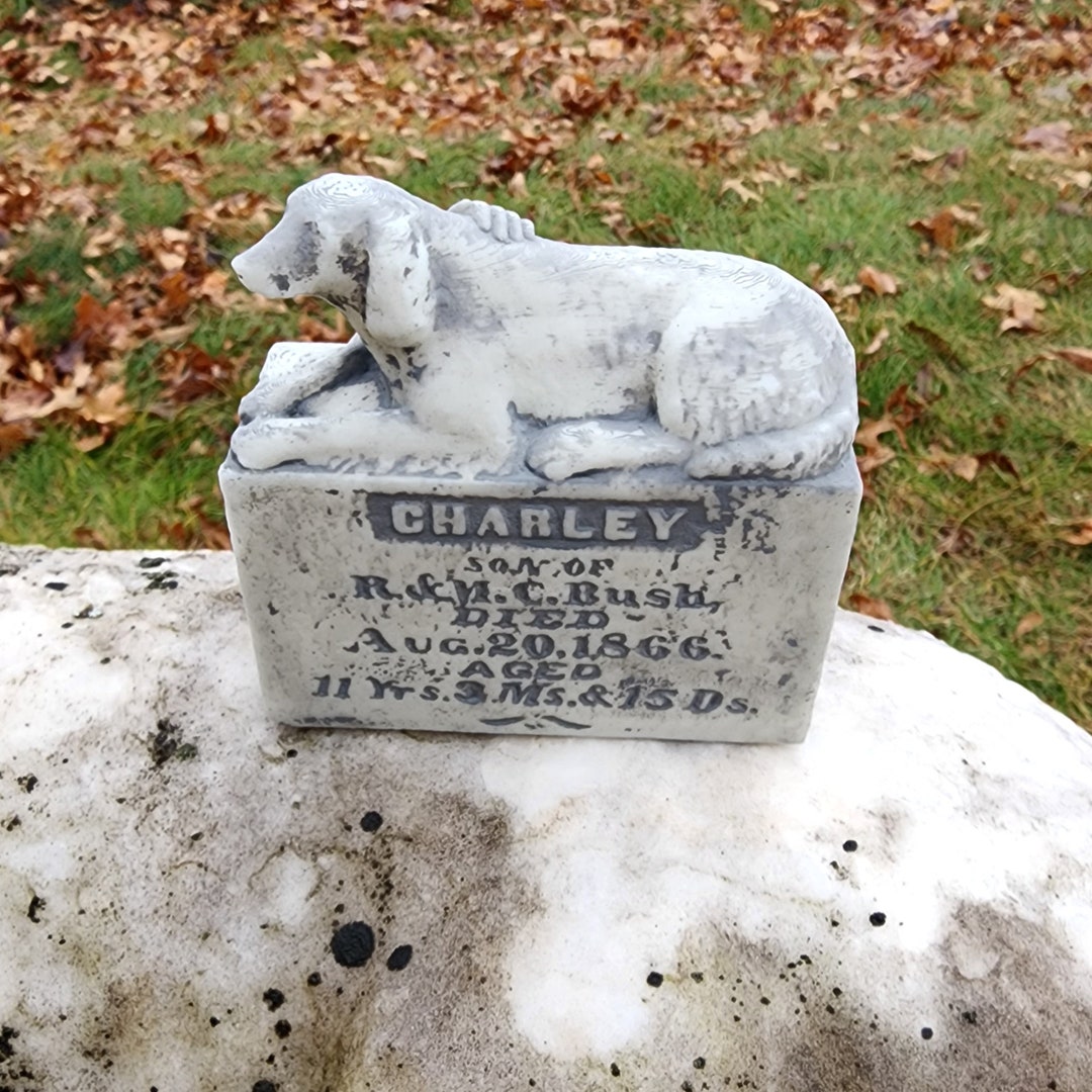 3D Printed Dog and Hand Grave Marker for 11 Year Old Charley. A ...