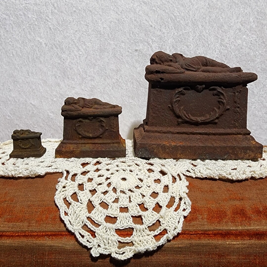 Mini 3d Printed Resin Post Mortem Child Grave Marker! A Rusty Metal Marker. A Duplicate of a ...