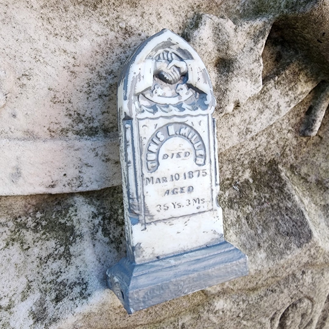3D Printed Resin Grave Marker! A Duplicate of a Real Life Headstone. TUNIS MILLER. Clasped Hands ...