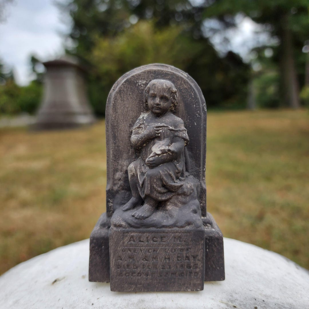 3D Printed Replica Headstone. Little Girl Alice. A Duplicate of a Real ...