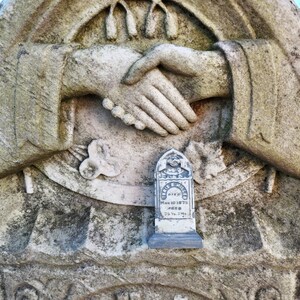 3D Printed Resin Grave Marker! A Duplicate of a Real Life Headstone. TUNIS MILLER. Clasped Hands ...