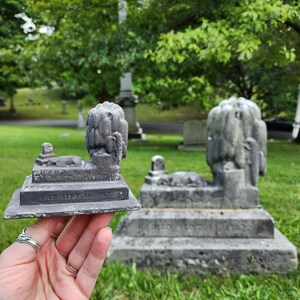 3D Printed Resin Grave Marker! Weeping Willow Tree and Lamb. A Duplicate of a Real Life ...