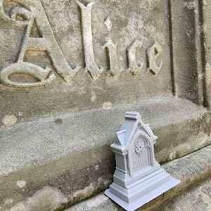 3D Printed Resin Grave Marker! A Duplicate of a Real Life Headstone. A Gothic Beauty. Alice ...