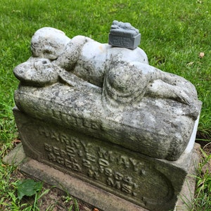 3D Printed Baby Sleeping or Post Mortem, Grave Marker! A Duplicate of a ...