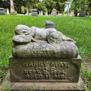 3D Printed Baby Sleeping or Post Mortem, Grave Marker! A Duplicate of a ...