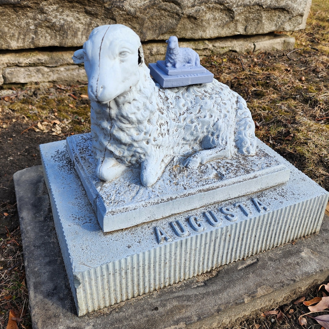 3D Printed Resin, Lamb Tombstone. A Duplicate of a Real Life, Zinc ...