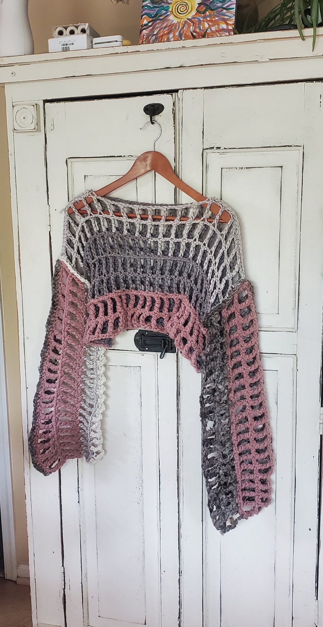 Women's Clothing. Upcycled Clothing. Crocheted Top. Crop. Reduced ...