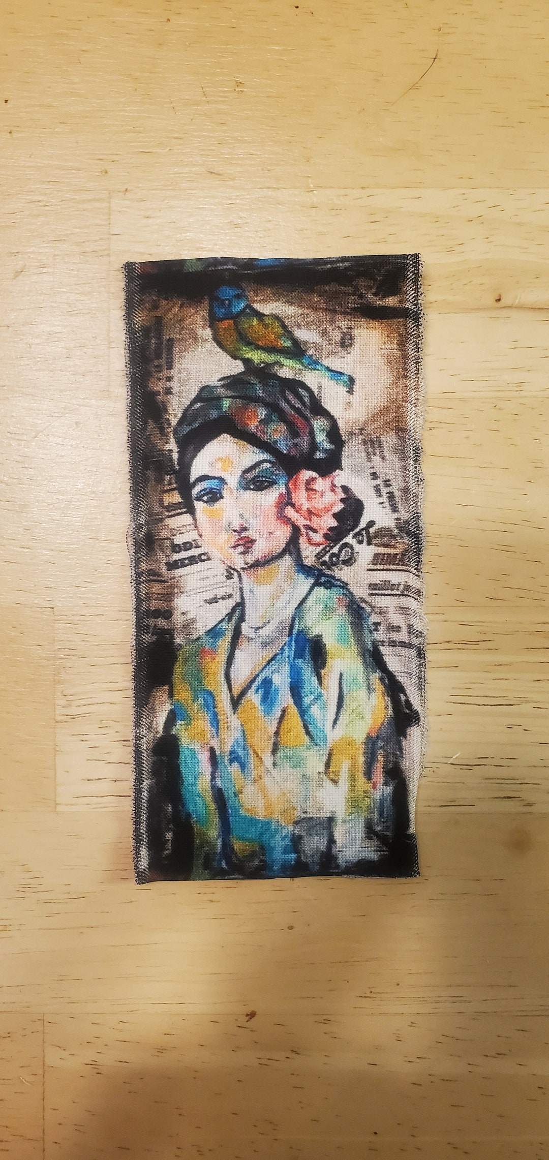 Patch. Clothing Patch. Woman. Bird. Upcycled Clothing. Thewoodenwolf ...