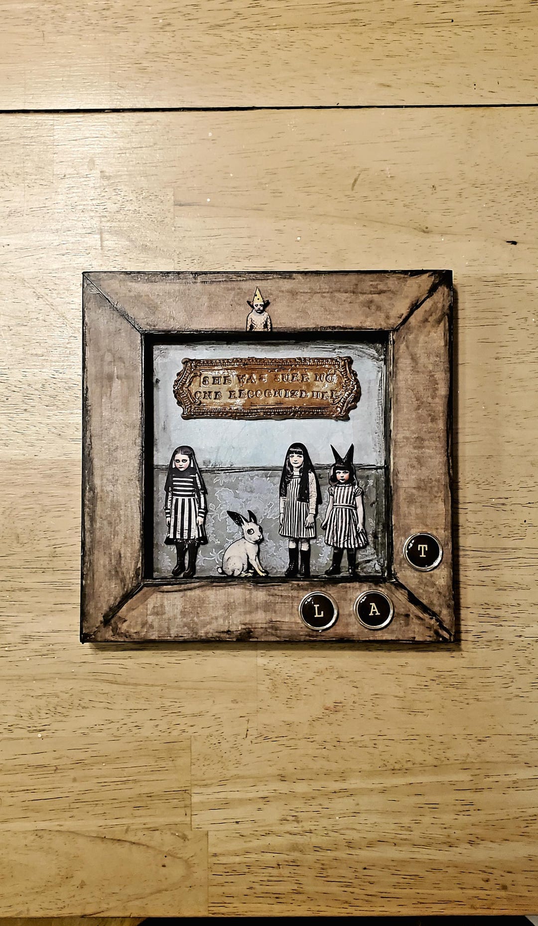 Nicho. Sisters. Assemblage. Diorama. Goth. Wooden Box Sculpture. Doll ...