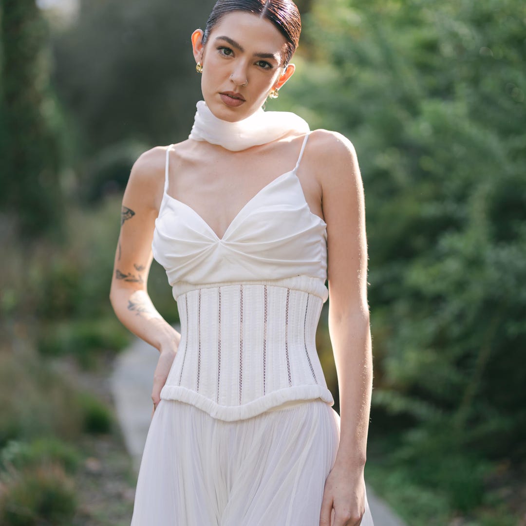 Basque Waist Wedding Corset, Frankel Danielle Anika Dupe Inspired ...