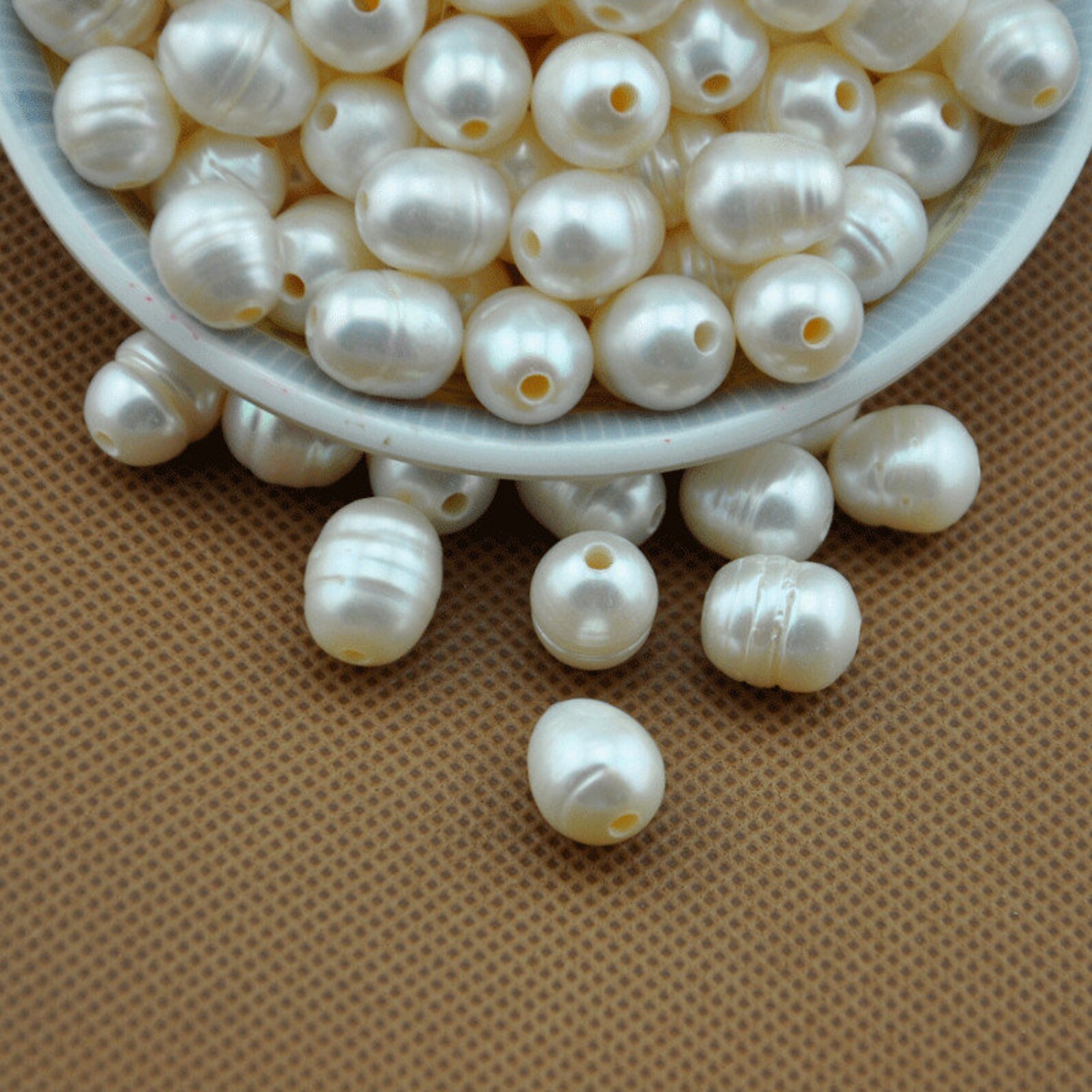 Large Hole Pearls,2.5 Mm Hole Pearl Beads Large Hole Freshwater Pearl ...