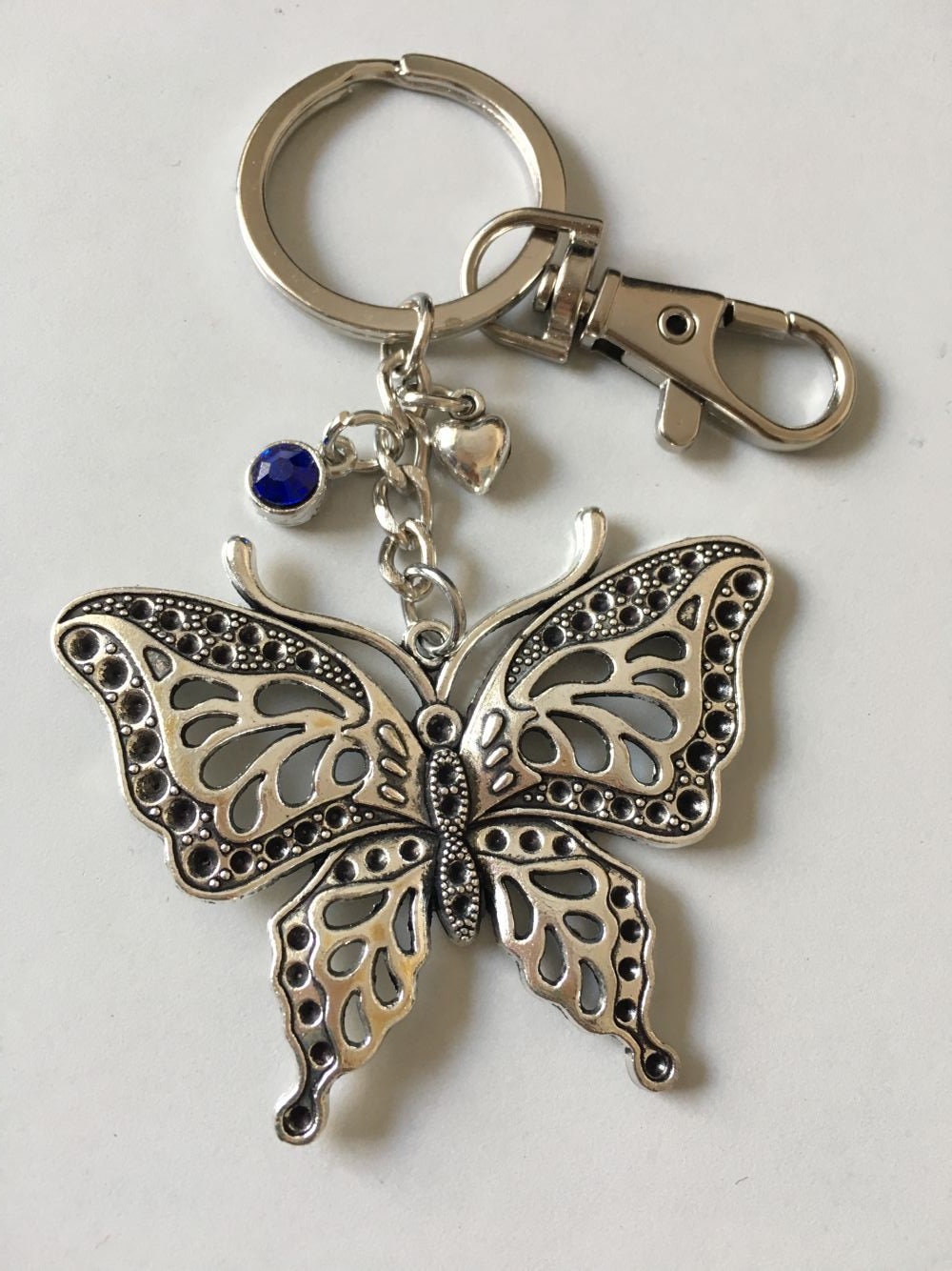 Filigree Butterfly Keychain Butterfly Key Ring Personalized | Etsy