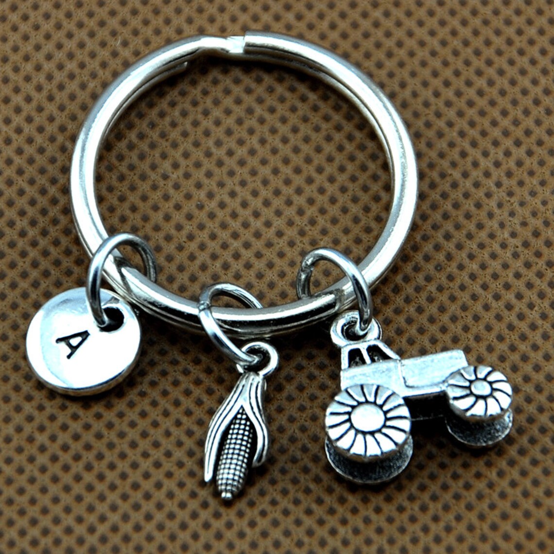 Tractor Keychain SMALL Tractor Keyring Dad Keychain Farming - Etsy